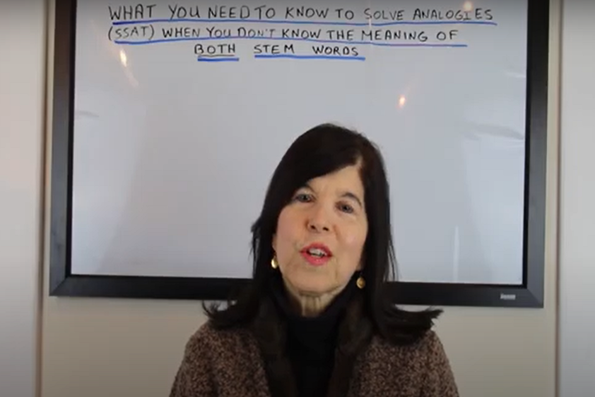 Advanced Analogies Strategies on the SSAT